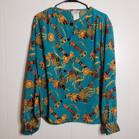 Vintage | Tops | Vintage Womens Blouse Baroque Style | Poshmark